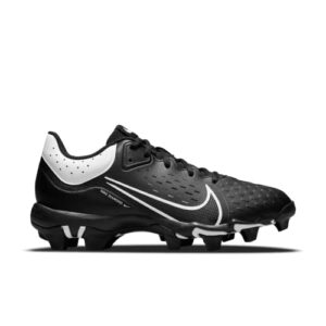 nike hyperdiamond 4 keystone molded softball cleats black | black | white size 6.5 medium