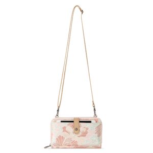 Sakroots Large Smartphone Crossbody, Petal Pink Flower Blossom