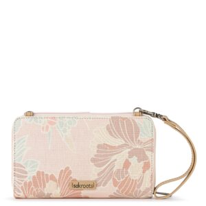 Sakroots Large Smartphone Crossbody, Petal Pink Flower Blossom