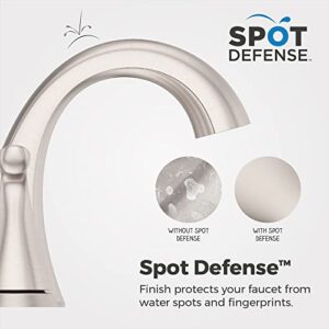 Pfister Willa Bathroom Sink Faucet, 8-Inch Widespread, 2-Handle, 3-Hole, Spot Defense Brushed Nickel Finish, LF049MALGS