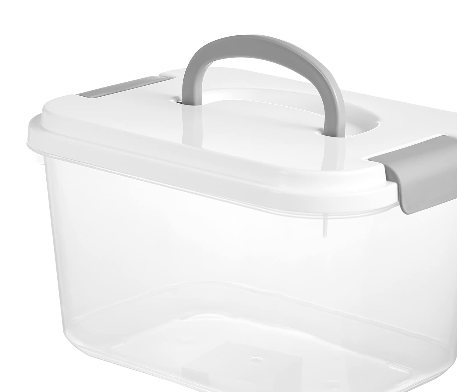 YYXB 8 Pack Clear Latch Box/Bins with Handle and Lid, Plastic Stackable Latching Box for Storage, Multi-Purpose, 5Litre/5.5 Quart