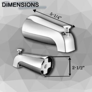 SIIKEYE Bathtub Tub Faucet Spout with Diverter for Slip-FIT Copper Pipe Connections, Chrome