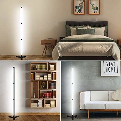 PMS Floor Lamp Corner Standing Lamp Mood Reading Light for Living Room, Bedroom, Office or Study Room (White)