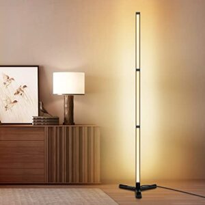 pms floor lamp mood light standing corner lamp reading light for living room, bedroom, office or study room (warm white)