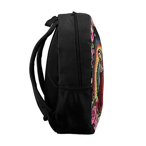 Waygotee Our Lady of Guadalupe Virgin Mary 3D Print Backpacks Bookbag Laptop Travel Bag Unisex for Adult Gifts 17 Inches