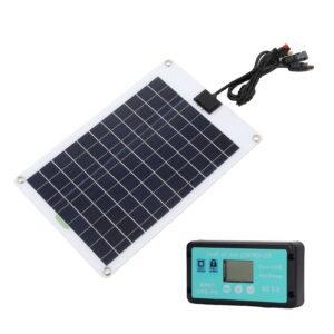 50 Watt 12V Solar Panel with High Conversion Efficiency, Solar Panel Battery Charger with MPPT 100A Controller for 12V Battery and DC Charging Equipment