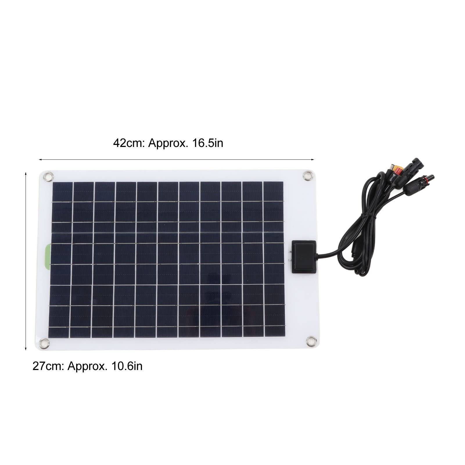 50 Watt 12V Solar Panel with High Conversion Efficiency, Solar Panel Battery Charger with MPPT 100A Controller for 12V Battery and DC Charging Equipment