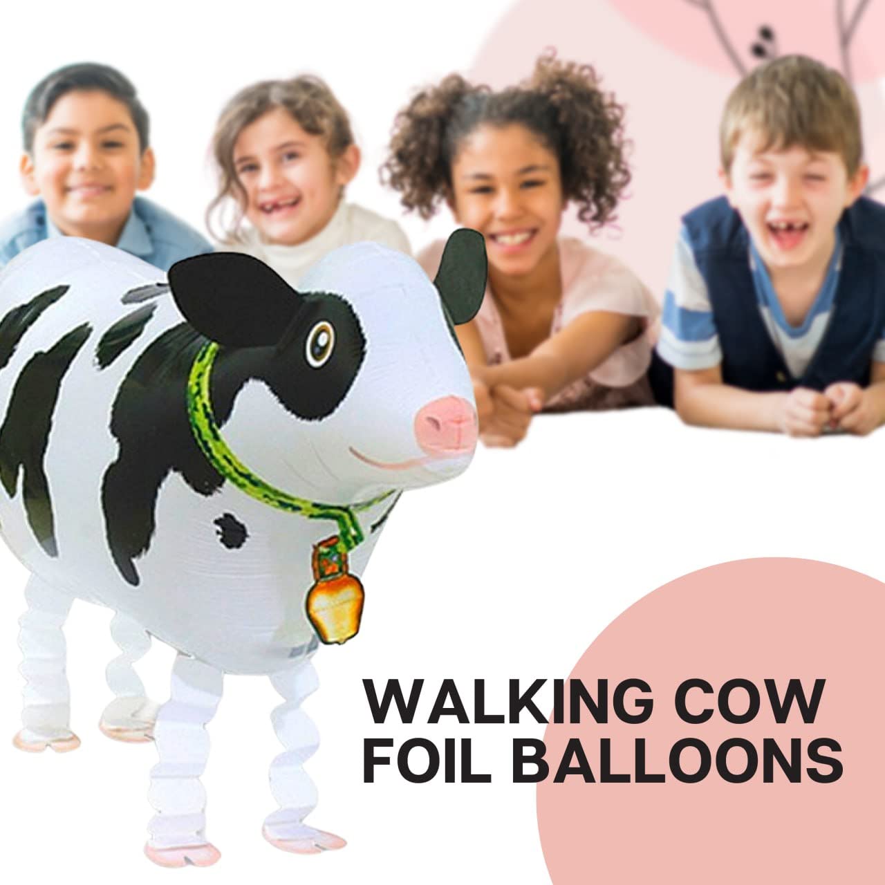 3PCS Cow Balloons Cow Party Favors Mylar Cow Balloon Birthday Decorations Cow Walking Balloons Farm Party Balloons Black White Balloons Walking Animal Balloons Western Party