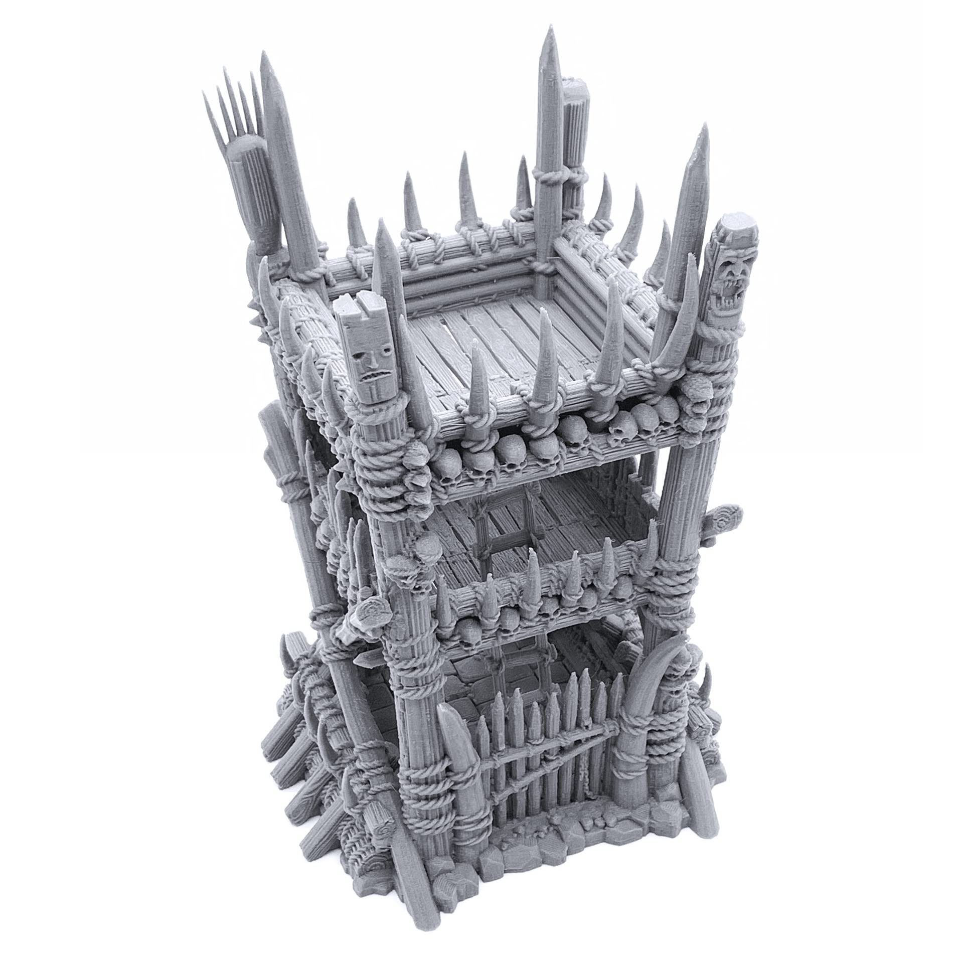 EnderToys Tribal Tower by Printable Scenery, 3D Printed Tabletop RPG Scenery and Wargame Terrain 28mm Miniatures