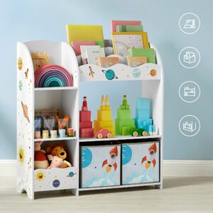 SONGMICS Kids Bookcase and Toy Organizer Bundle (2 Items)