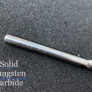 2/Pack Solid Carbide Drill Bit for Hardened Steel 1/8" HRa 91.3 Aerospace Standard K20 Tungsten Carbide Jobber Length Twist Drill for Metal 118 Degree Four Facet Point Fractional Size