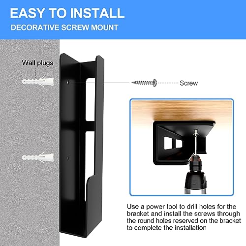 GOME Laptop Wall Mount Metal Bracket with Felt Board to Protect Your Laptop, Laptop Wall Mount Holder Shelf with Screws to Enhanced Stability