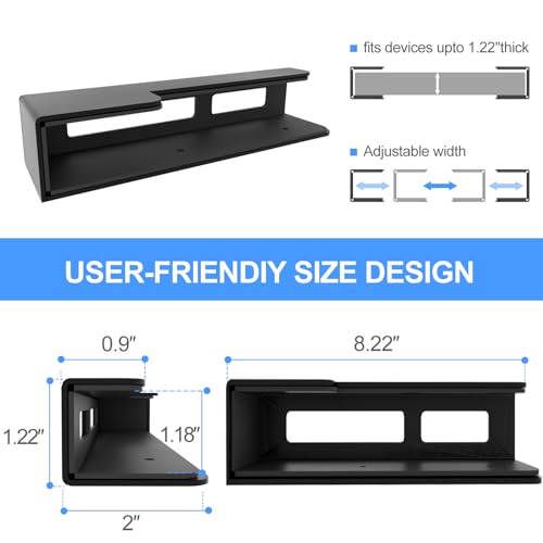 GOME Laptop Wall Mount Metal Bracket with Felt Board to Protect Your Laptop, Laptop Wall Mount Holder Shelf with Screws to Enhanced Stability