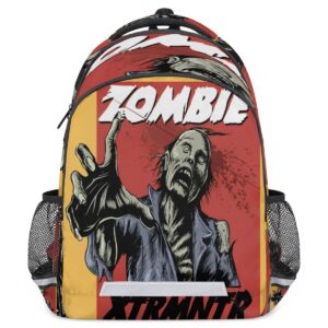 gzleyigou horror zombie pattern backpack for boys girls kids schoolbag children school bookbag,women men casual daypack students college bookbags travel bags