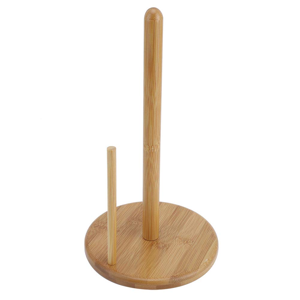 Paper Towel Holder,Wooden Paper Towel Holder Countertop,Detachable Bathroom Towel Roll Stand for Kitchen & Dining Room