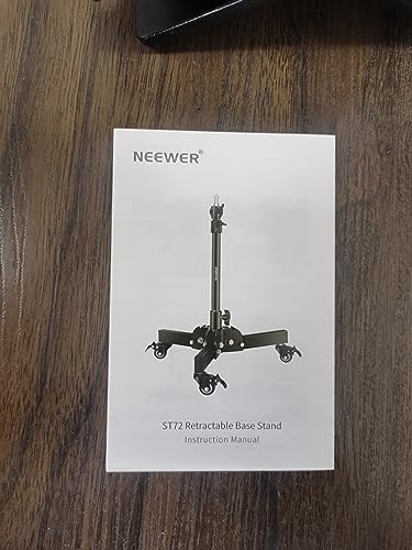 NEEWER Pack of 2 Heavy Duty Light Stands with Wheels, 2.4 Feet Max. Height, Foldable Tripod Stand for Low Angle Shooting, Light Stand for Softbox, Monolight and Other Photography Equipment, ST72