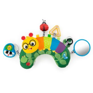 baby einstein cal-a-pillow tummy time activity pillow, multisensory, cal the caterpillar, ages 0+ months