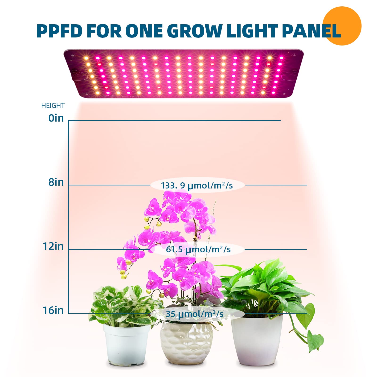 Barrina Ultra-Thin Grow Lights for Indoor Plants, 40W (4 x 10W) Full Spectrum LED Grow Light Panel with 3/6/12H Auto On/Off Timer, 3 Spectrum Modes, 7 Dimmable Levels for Seedlings, Greenhouse, 4-Pack