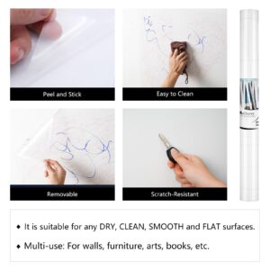 LaCheery Clear Contact Paper Peel and Stick for Crafts Clear Contact Paper Roll Self Adhesive Clear Wall Protector Sheet Waterproof Transparent Contact Paper for Kitchen Backsplash Furniture 17.7"x80"