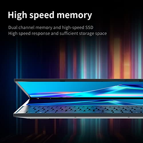 16in 14in Dual Screen Laptop, Complete Function Dual Touch Display Screen Laptop 512GB PCIe NVMe M.2 SSD 13600mAh Battery for Home (US Plug)