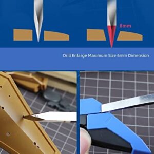 ANSAI Double Edge Chisel, Trigone Enlarge Panel Line, Flat Repair C-Side Versatile Modeling Tools Scriber Carved For Hobbies Mecha Military Miniature Scale Model Kit