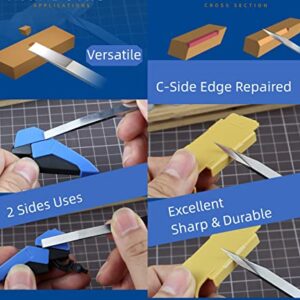 ANSAI Double Edge Chisel, Trigone Enlarge Panel Line, Flat Repair C-Side Versatile Modeling Tools Scriber Carved For Hobbies Mecha Military Miniature Scale Model Kit