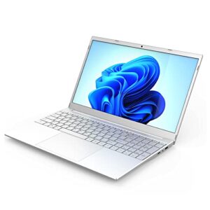 acogedor 15.6in laptop computer, 1920x1080 hd screen, 16gb ram, 512gb ssd, inte n5095 chip, for win11, 2.9ghz rwd, with fingerprints, keyboard backlight, numeric keypad, silver