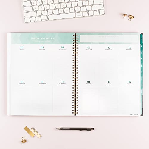 Blue Sky inkWELL Press for 2023-2024 Academic Year Weekly and Monthly Planner, 8.5' x 11', Flexible Cover, Wirebound, Ombre Diamond Charcoal (136451)