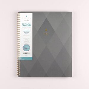 Blue Sky inkWELL Press for 2023-2024 Academic Year Weekly and Monthly Planner, 8.5' x 11', Flexible Cover, Wirebound, Ombre Diamond Charcoal (136451)