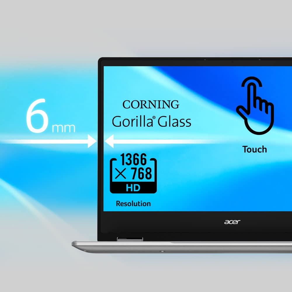 acer CP314-1H-P9G7, CP314-1H-P9G7 2 In 1 Laptop Computers 4GB / 128GB / 14 HD Silver, Plateado