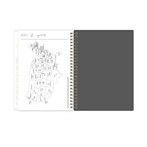 Blue Sky Life Note It 2023-2024 Academic Year Weekly and Monthly Planner Notes, 5.875" x 8.625", Frosted Cover, Wirebound, Hannah Frosted (142590-A24)