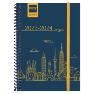 Finocam - Secondary diary 2023 2024 week horizontal view September 2023 - June 2024 (lesson year) + July and August summarized Portuguese city