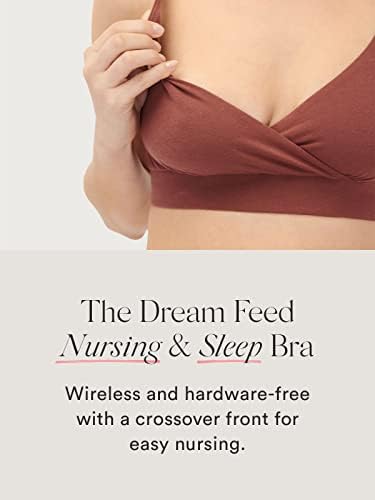 HATCH The Dream Feed and Sleep Bra - Wireless, No Hardware Nursing Bras - Maternity Bra with Crossover Front - Breathable Premium Pima Cotton Nursing Bra - Anise - Medium