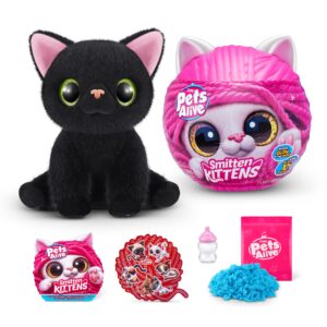 pets alive smitten kittens surprise (bombay cat lucky) by zuru nurture play soft toy unboxing adopt interactive 10 sounds