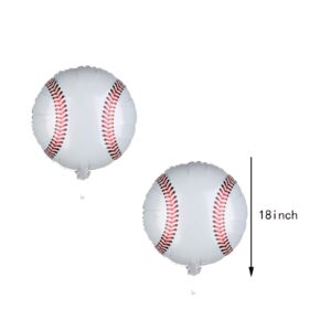 10PCS Glove Baseball Foil Balloons 20 Inch Sports Mylar Balloon for Baseball Themed Birthday Party Supplies Baby Shower Decoration