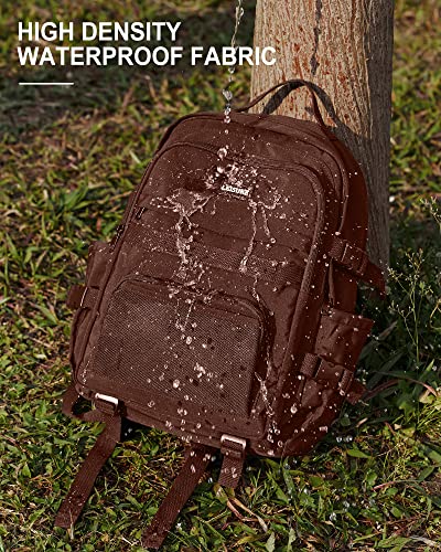 VGOCO School Backpack for Women Mens, Casual Travel Daypack,Waterproof Rucksack with laptop compartment Business Casual Daypack for Hiking for Women Men Coffee