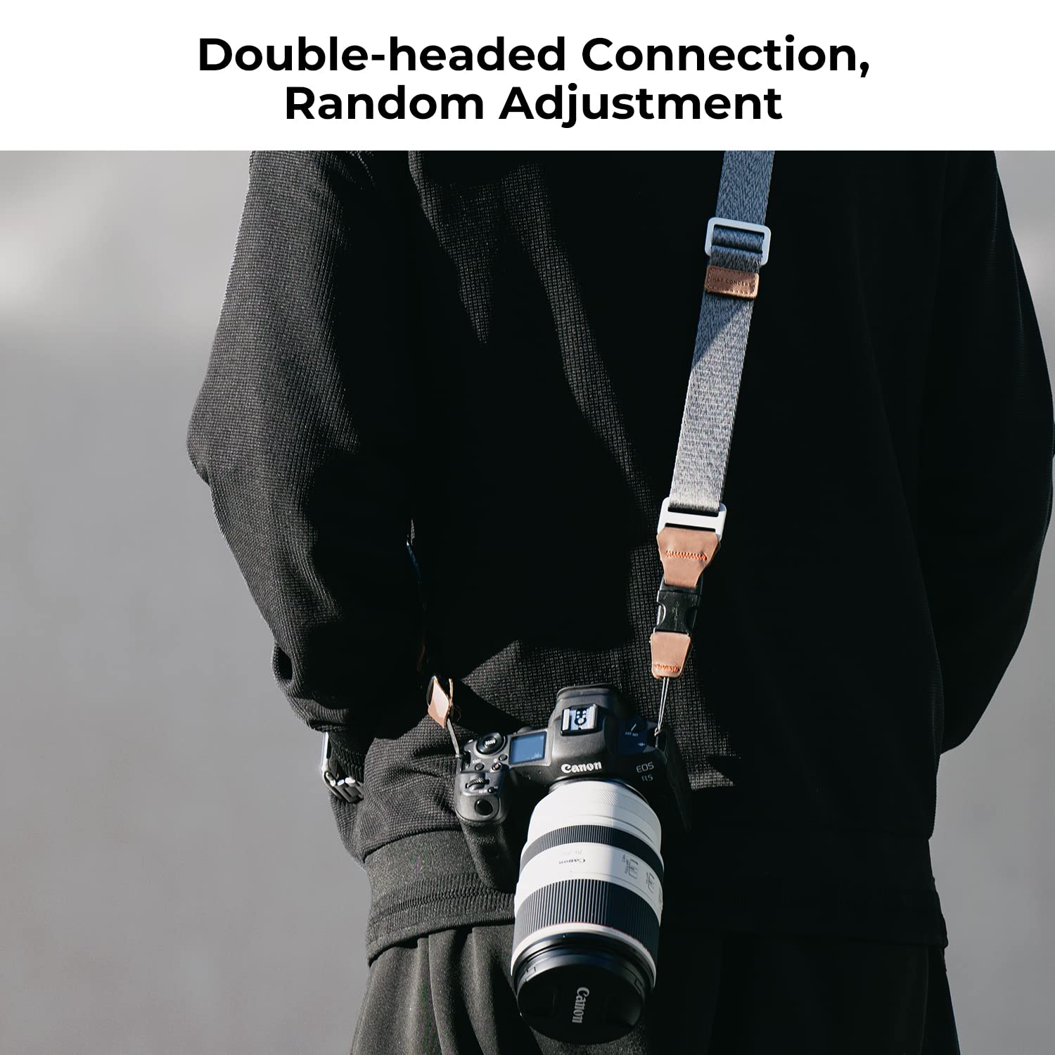 K&F Concept 32mm Camera Neck Strap for Photographers Camera Strap Quick Release Clip Adjustable Sling Strap Compatible for Nikon Canon Sony Olympus DSLR Camera Grey