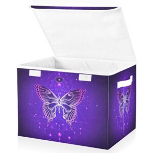 shining butterfly large storage bins with lid collapsible storage bin storage cubes rectangle storage bin for home laundry room