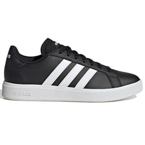 adidas Women's Grand Court Base 2.0 Tennis Shoes, Core Black-cloud White, 6.5