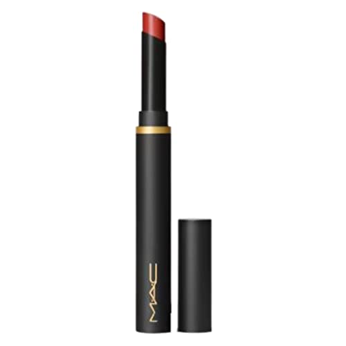 MAC Powder Kiss Velvet Blur Slim Stick Lipstick - 877 Devoted To Chili (Warm Brick Red)