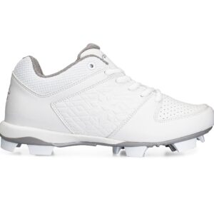 RIP-IT Girls Diamond Softball Cleats | Youth Softball Shoes for Girls | White | Size 4.5