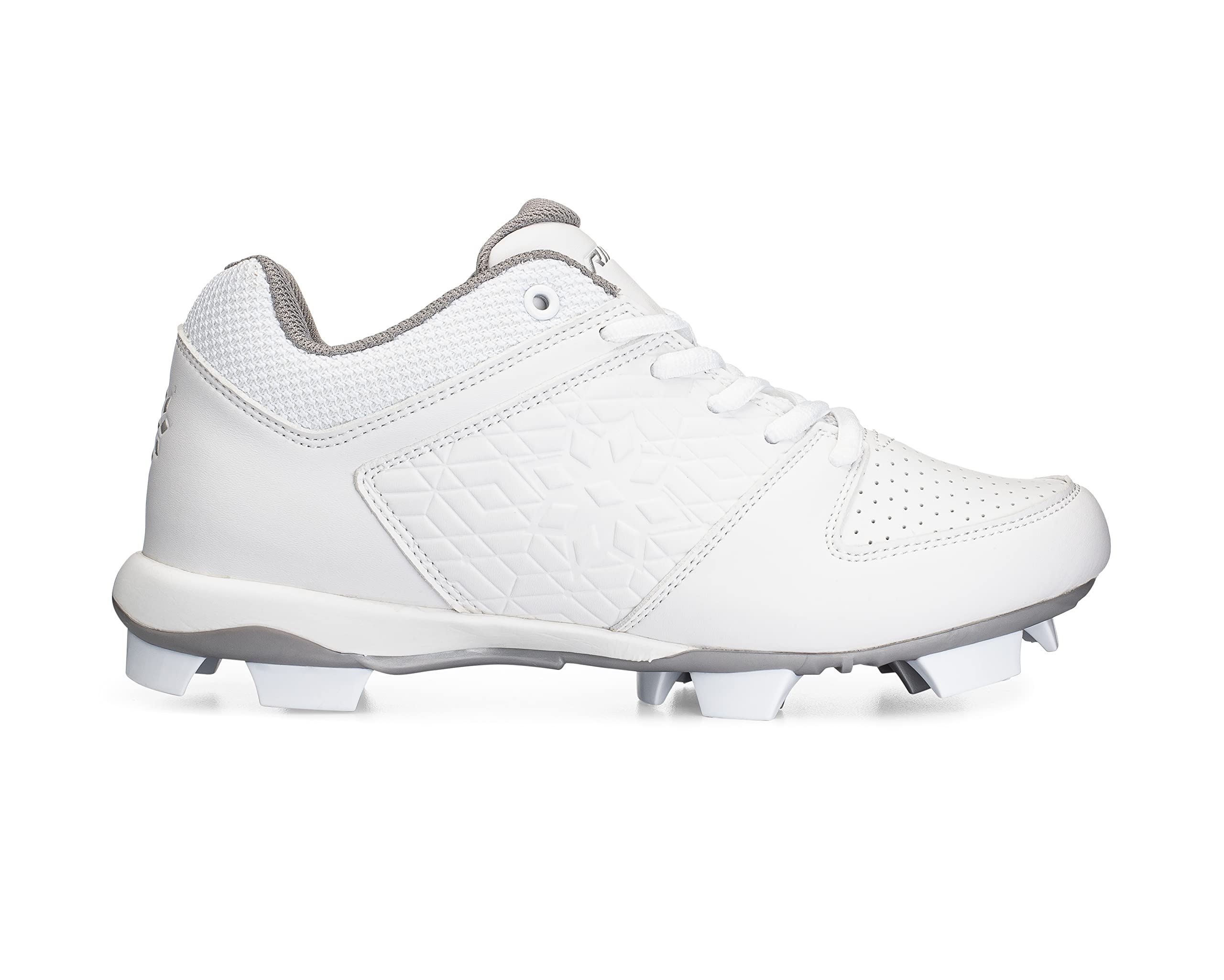 RIP-IT Girls Diamond Softball Cleats | Youth Softball Shoes for Girls | White | Size 4.5