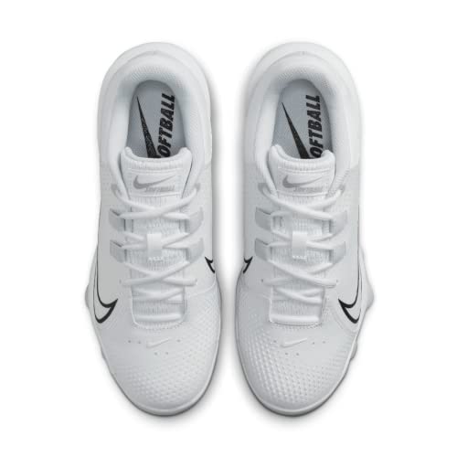 Nike Women's Hyperdiamond 4 Pro Molded Softball Cleats White | Black Size 10 Medium