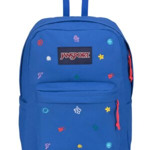 JanSport Superbreak Plus FX Backpack - Work, Travel, or Laptop Bookbag with Water Bottle Pocket, Kidcore Charms