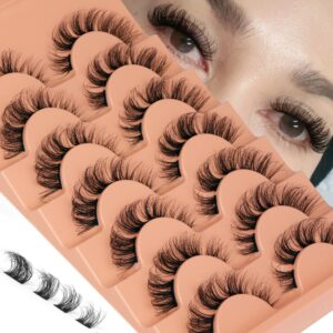 natural cluster lashes d curl eyelash extensions wispy individual lashes strips false eyelashes diy lash extensions multipack by eefofnn