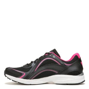 ryka women's sky walk walking shoe black pink 10 w