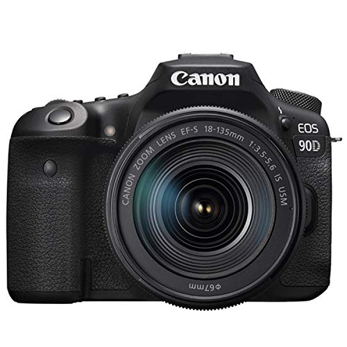 Canon EOS 90D DSLR Camera w/EF-S 18-135mm USM Zoom Lens + 128GB Memory + Case + Tripod + Filters (36pc Bundle)