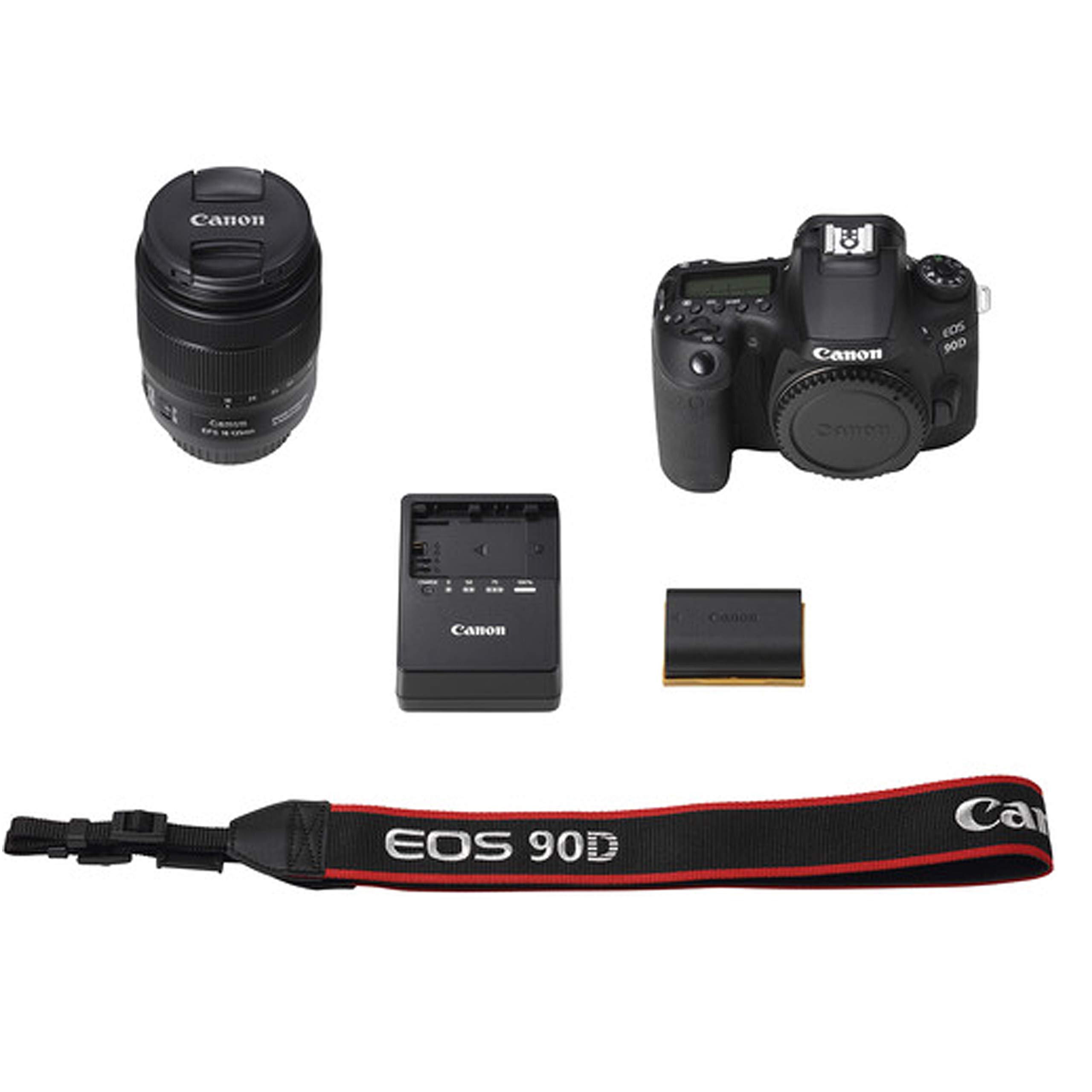 Canon EOS 90D DSLR Camera w/EF-S 18-135mm USM Zoom Lens + 75-300mm F/4-5.6 III Lens EF 50mm f/1.8 STM Lens + 420-800mm Super Telephoto Lens + 128GB Memory (42pc Extreme Bundle)