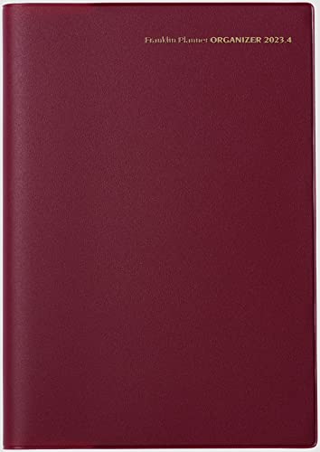 Franklin Planner Organizer, One Page Per Day, PVC, Burgundy, April 2023, A5 85471