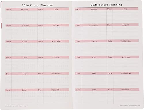 Franklin Planner Organizer, One Page Per Day, PVC, Burgundy, April 2023, A5 85471